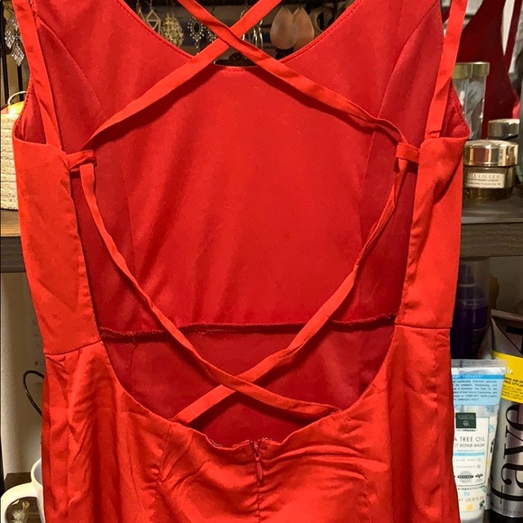 Tobi | Dresses | Red Open Back Tobi Dress With Straps | Poshmark